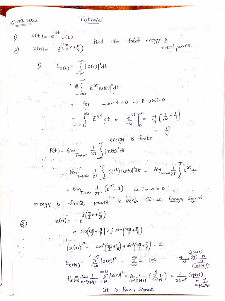 Tutorial Signal and System | PDF