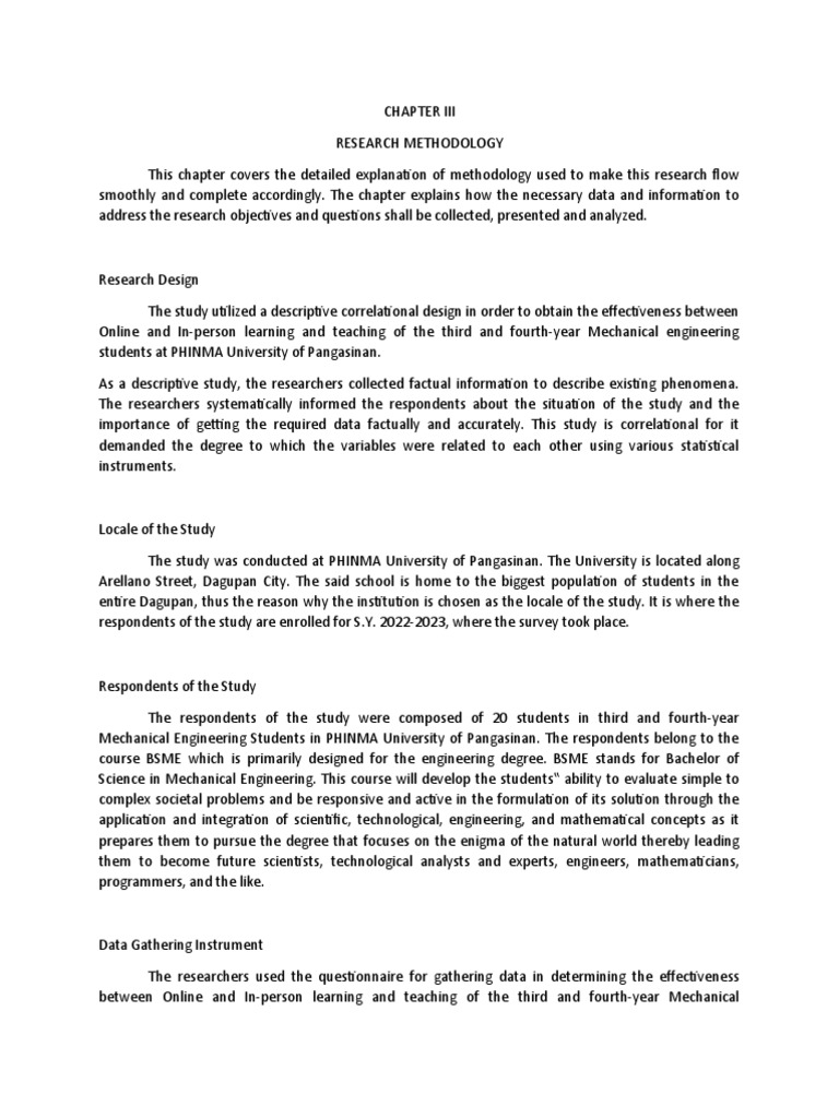 Chapter Iii | PDF | Methodology | Engineering