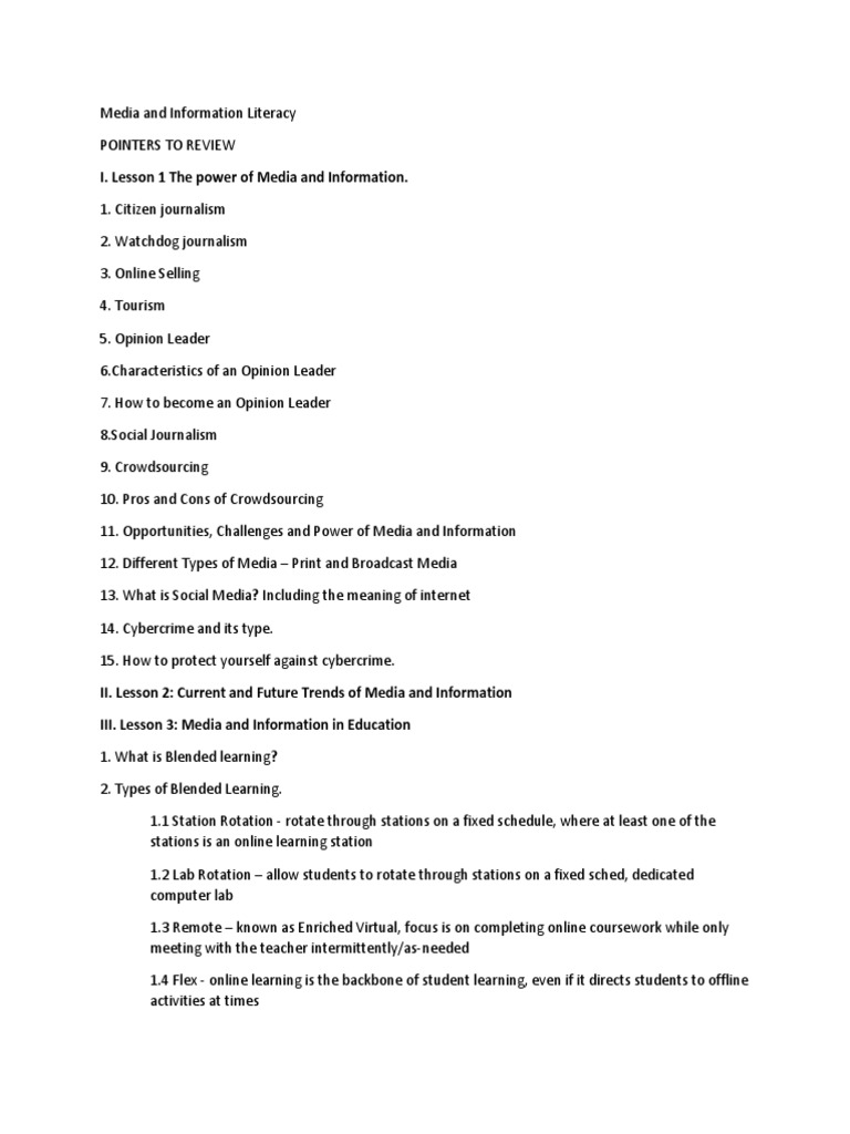Pointers To-Review | PDF | Educational Technology | Learning