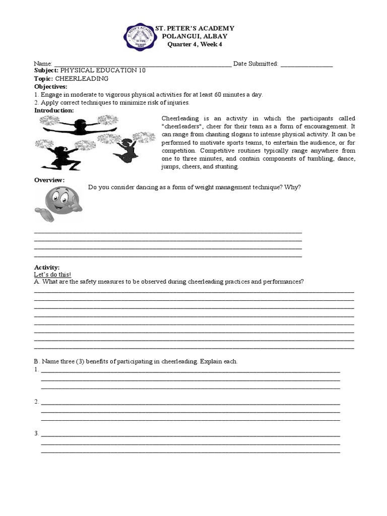 Q4 W45 Cheerleading Module | PDF | Cheerleading | Dances