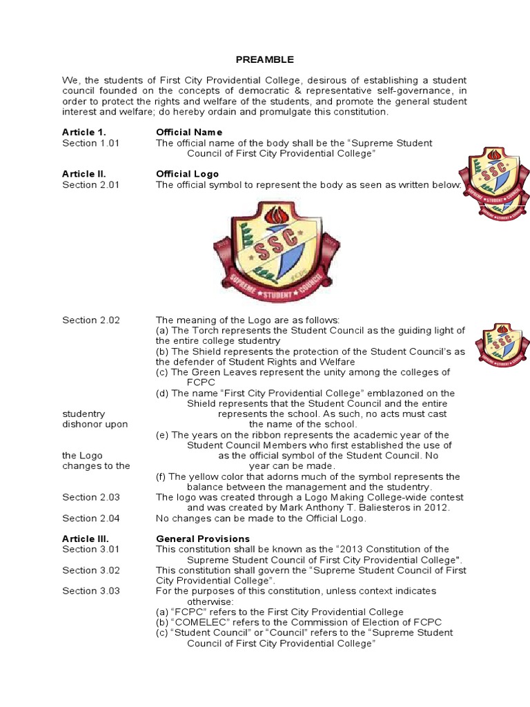 Constitution and by Laws | PDF