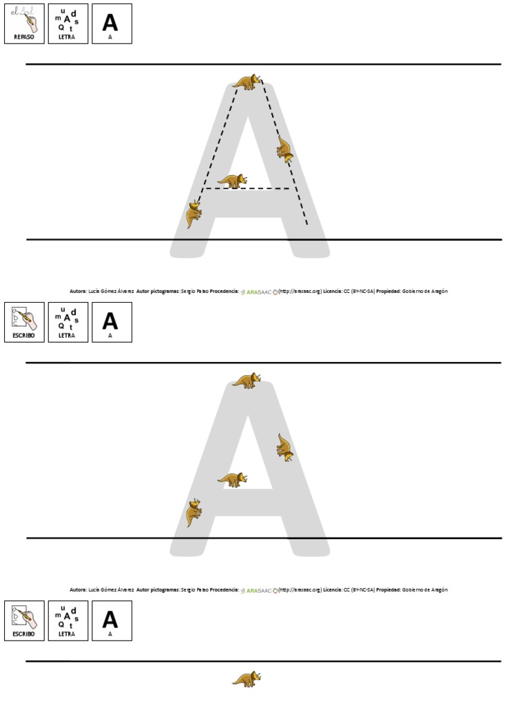 Repasar Escritura Vocales Mayusculas Con Pictogramas de ARASAAC ...