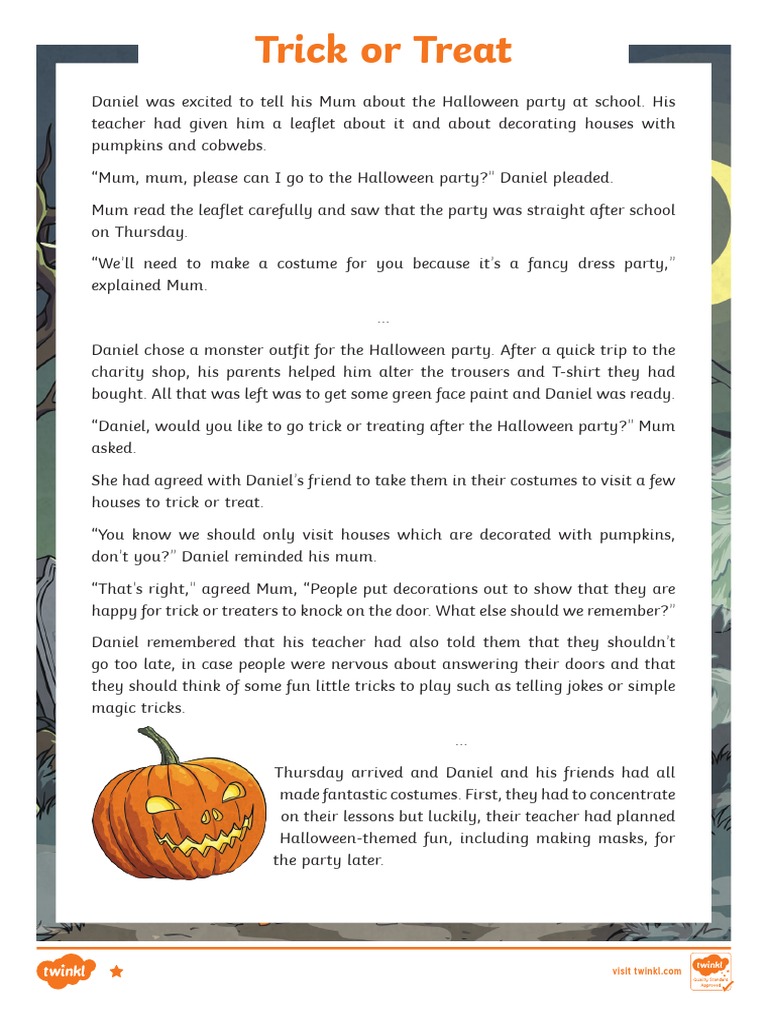 Halloween Fiction Differentiated Reading Comprehension Activity ...