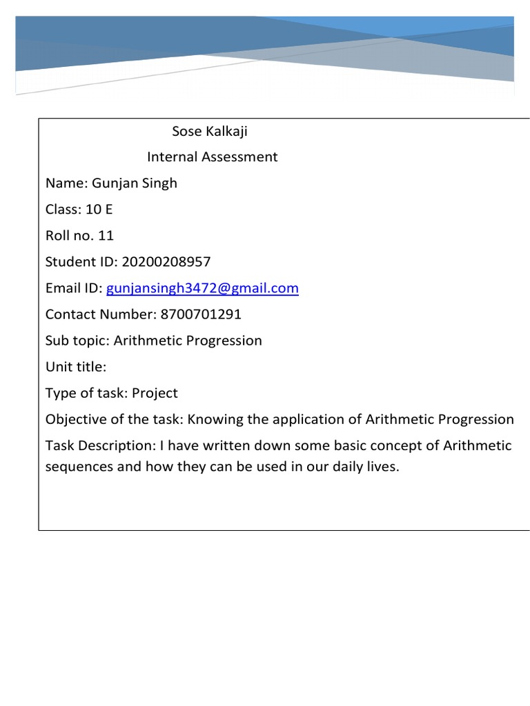 A.P. Holiday Homework. Gunjan | PDF | Mathematics | Mathematical Concepts