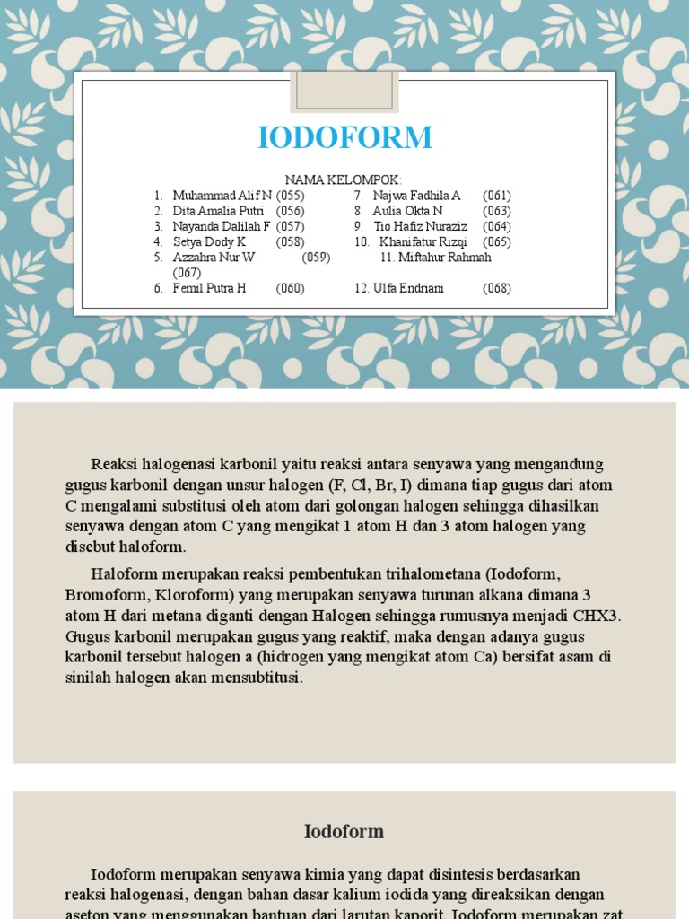 PEMBUATAN IODOFORM | PDF
