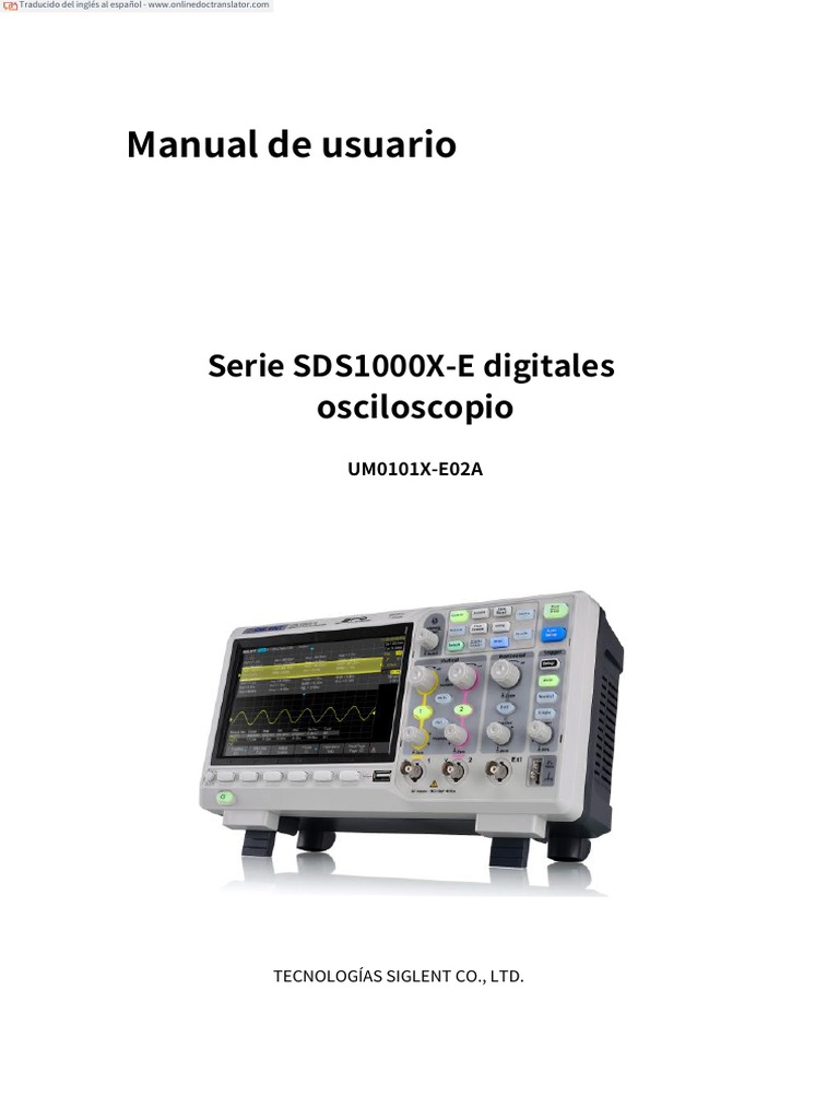 SDS1000X E Manual Traducido | PDF | Descarga electrostática ...