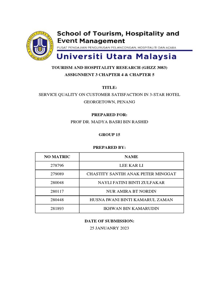 Ghzz3083 Assignment 3 - Group 15 | PDF | Customer Satisfaction | Statistics