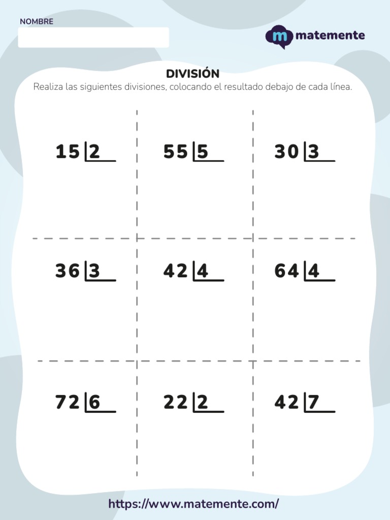 Ejercicios de Divisiones para Ninos de Cuarto Grado | PDF