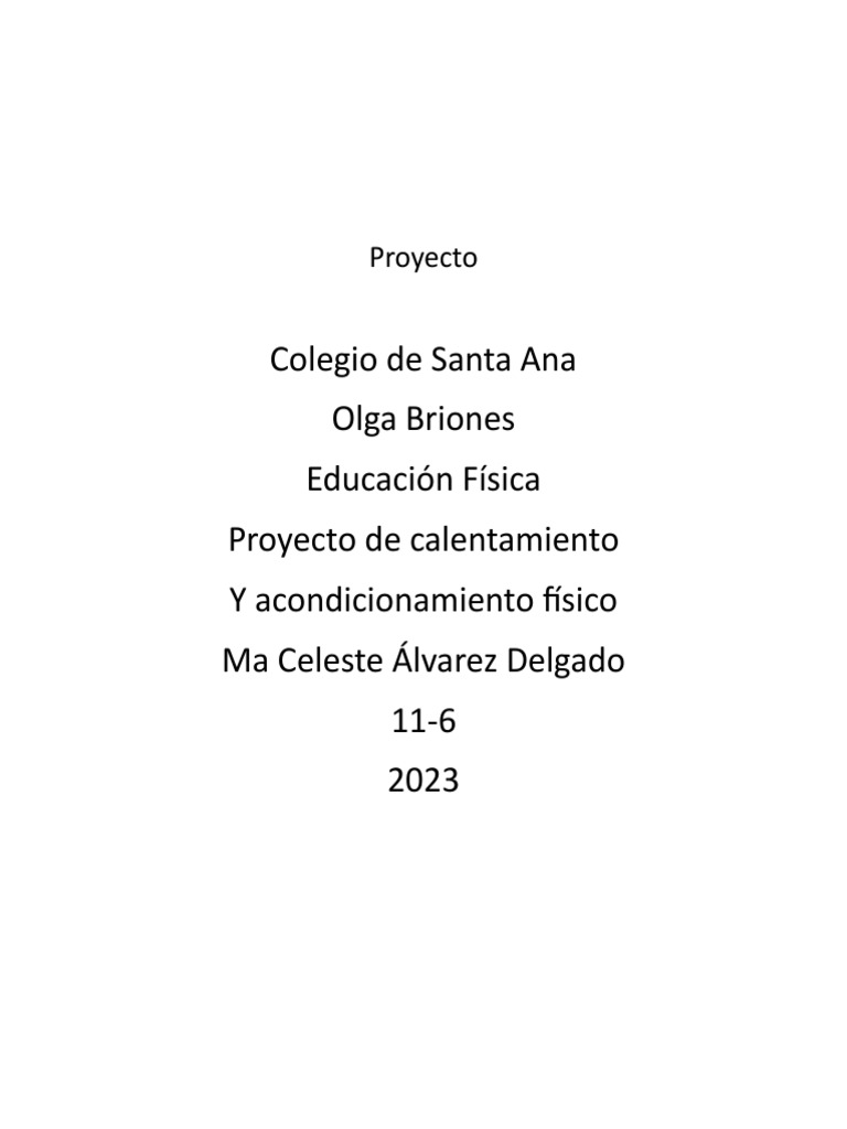 Proyecto Ed. Fisica | PDF | Rodilla | Mano