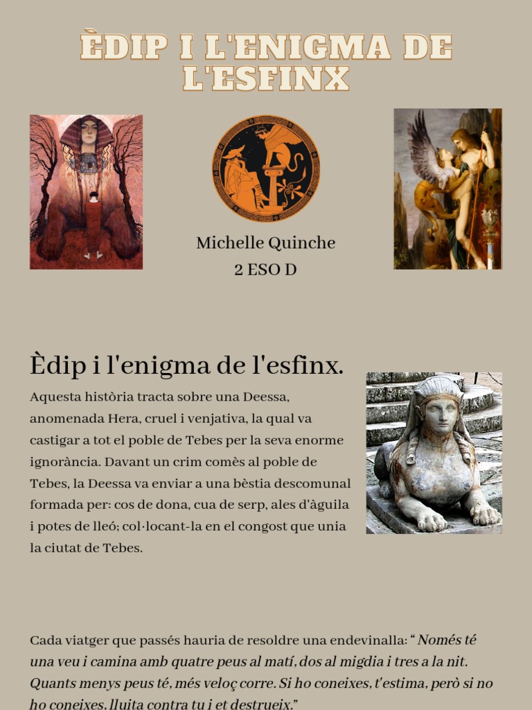 Èdip I l'enIGMA DE L'eSFINX | PDF