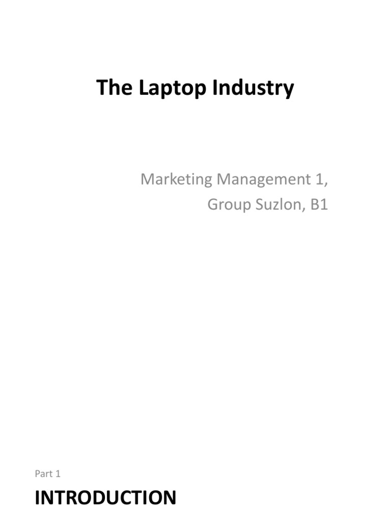 The Laptop Industry | PDF | Dell | Laptop