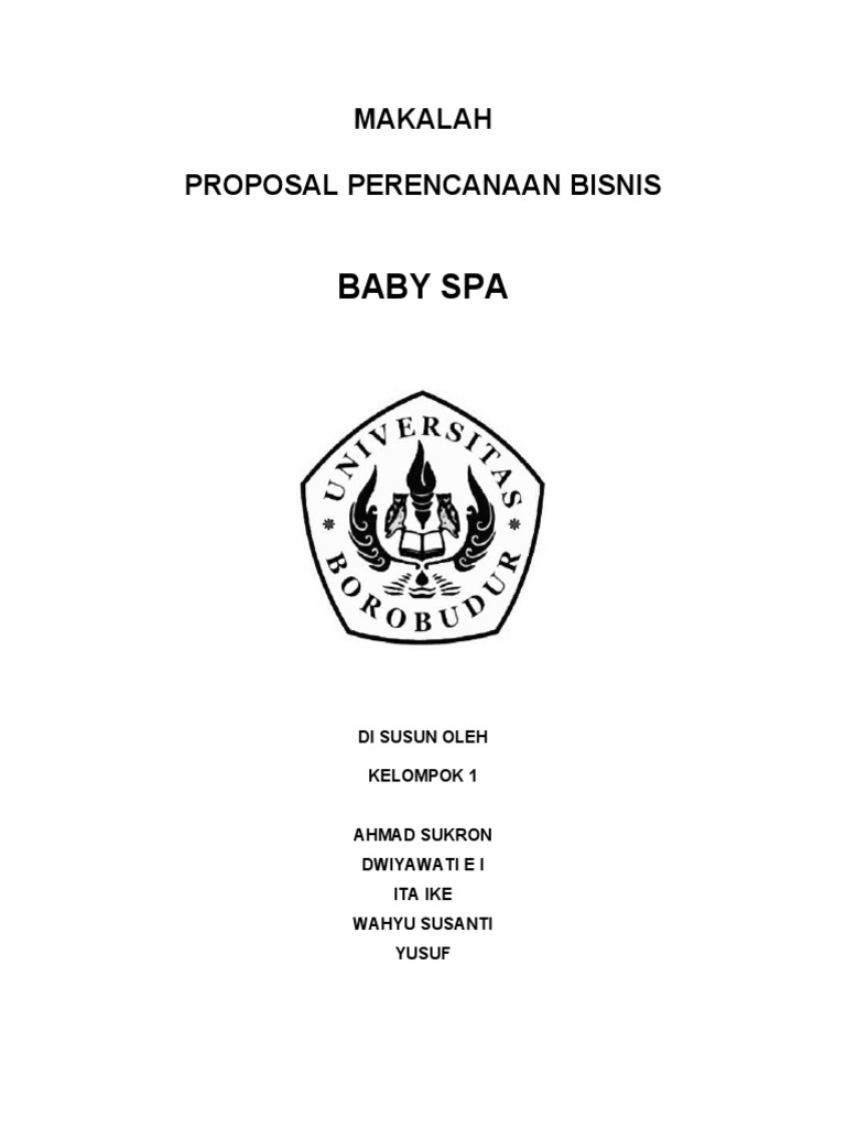 Proposal Baby Spa | PDF | Bisnis | Ilmu Sosial