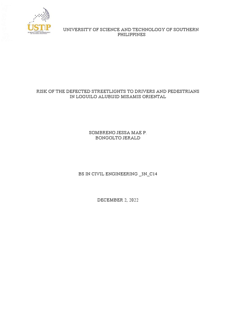 Sombreno - Bongolto Chapter 1 | PDF | Traffic Collision | Risk
