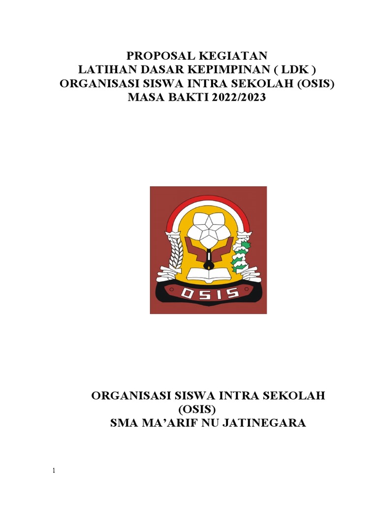 Proposal LDKS OSIS SMA Ma'arif 2022 | PDF | Karier & Perkembangan