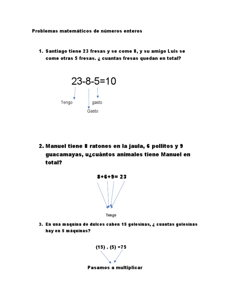 Problemas Matemáticos de Números Enteros | PDF