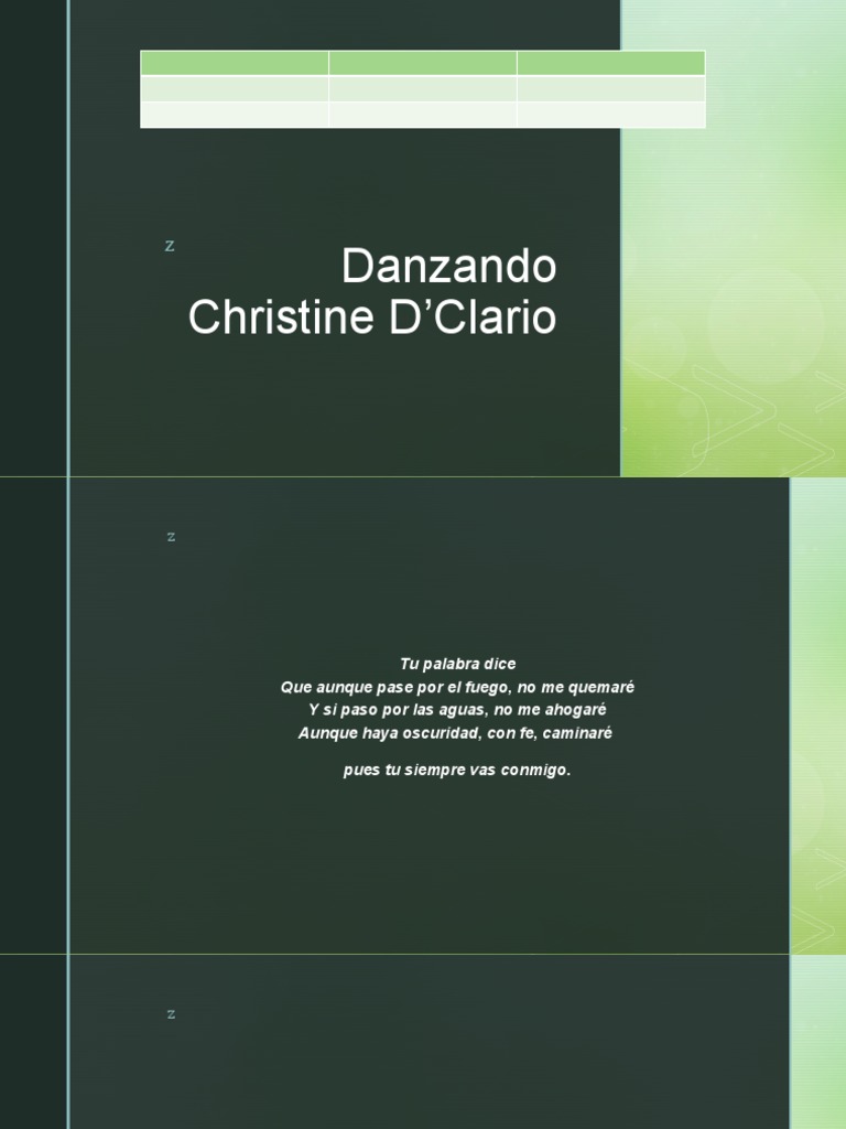 Letra Danzando Christine D'Clario | PDF