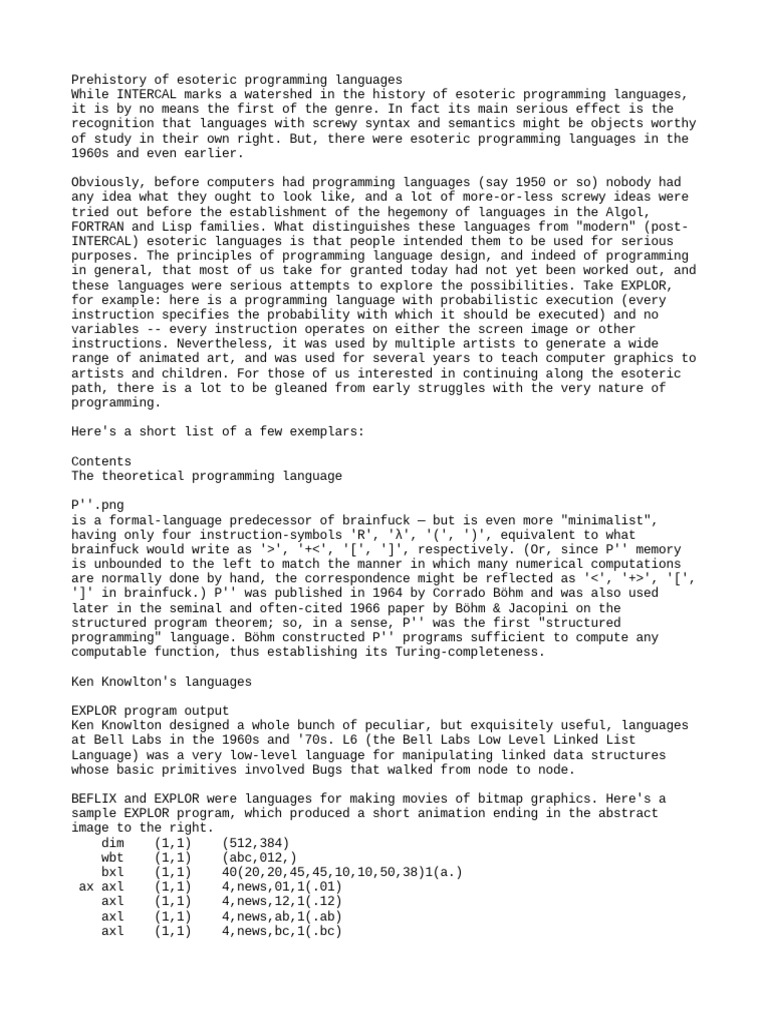 Languagesorte Pdf Apl Programming Language Programming Language 