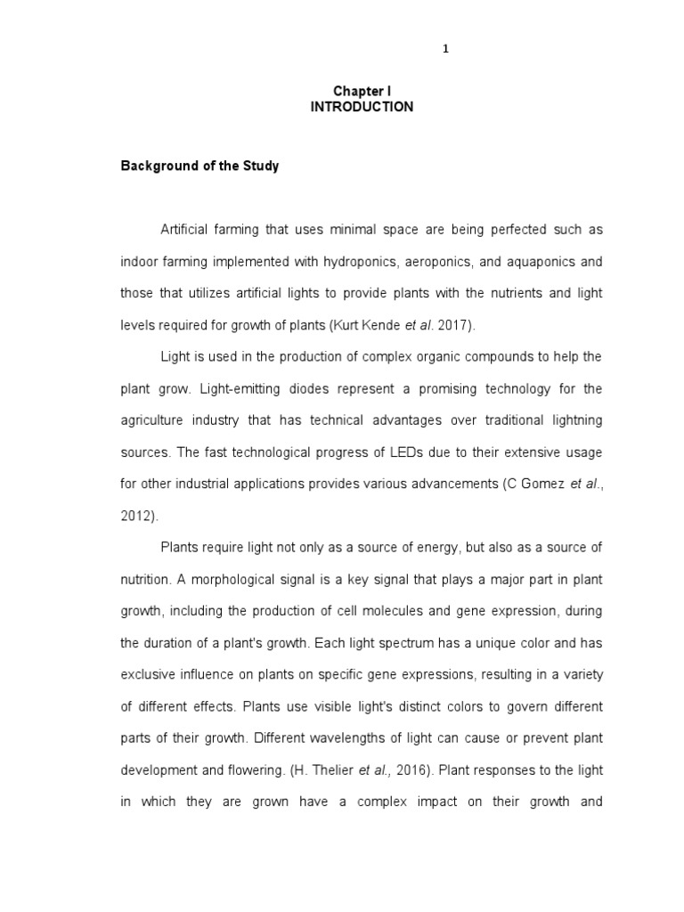 THE EFFECTS OF COLORED LIGHT EMITTING DIODES ON PECHAY'S (Brassica Rapa ...