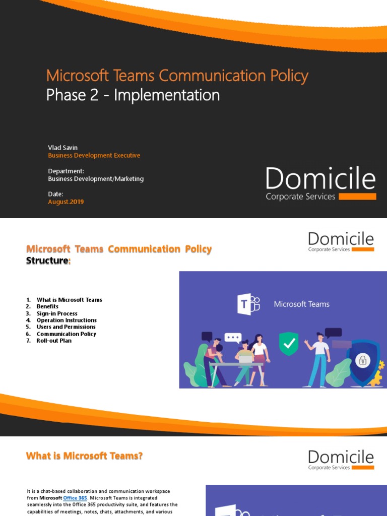 Microsoft Teams Communication Policy | PDF | Computer File | Information Technology Management