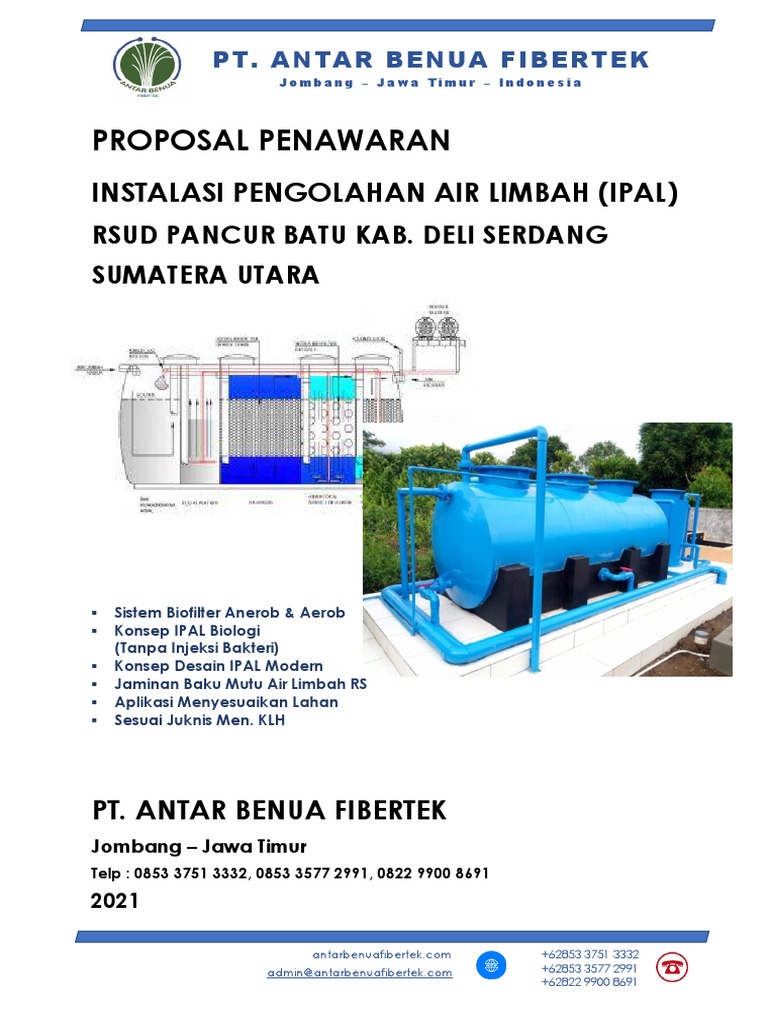 Proposal IPAL RSUD PANCUR BATU | PDF