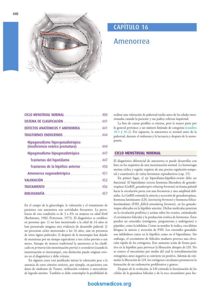 Amenorrea | PDF | Hormona luteinizante | Ovario