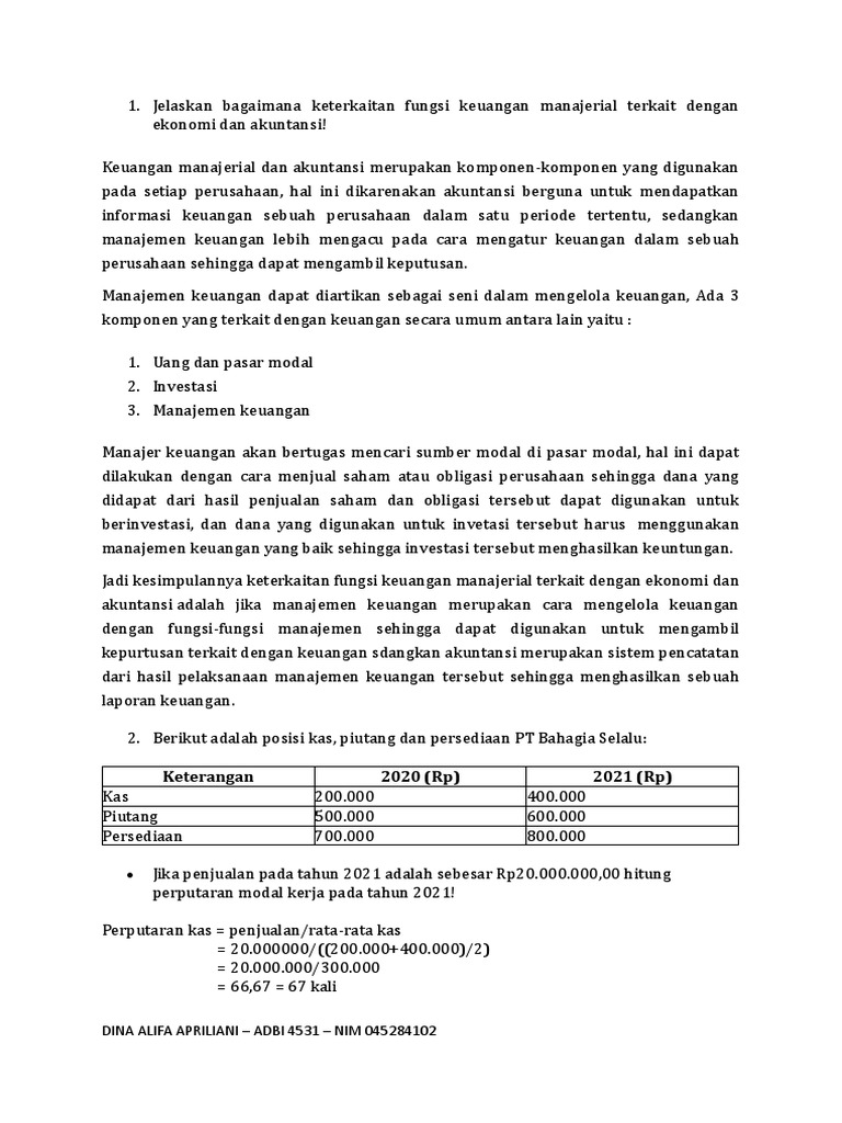 Tugas 1 Adbi 4333 Manajemen Keuangan | PDF