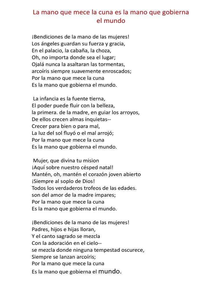 La mano que mece la cuna gobierna | PDF | Derecho | Religión y ...