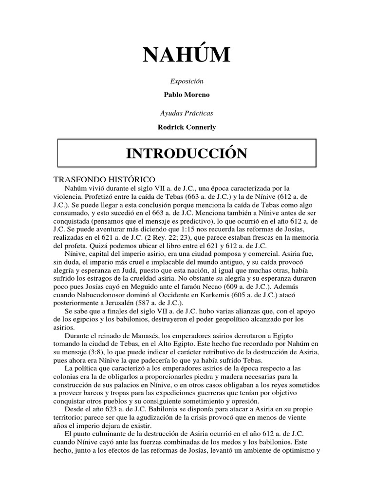 NAHÚM | PDF | Asiria | Pecado