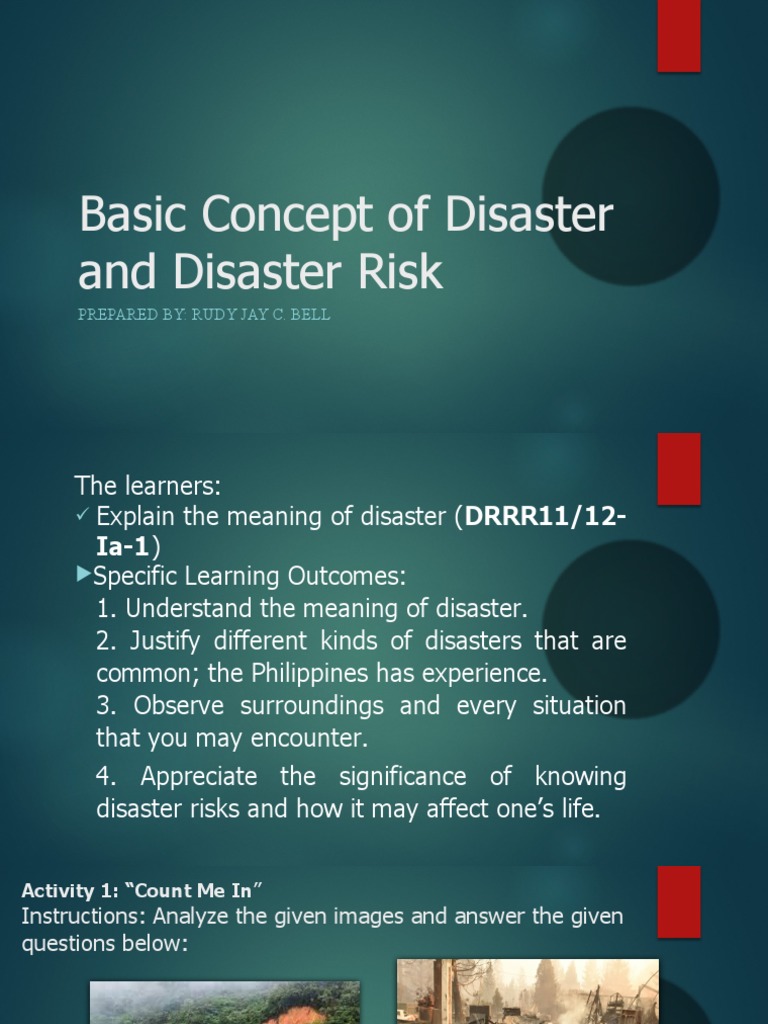 Module 1 Basic Concept of Disaster and Disaster Risk | PDF | Natural ...