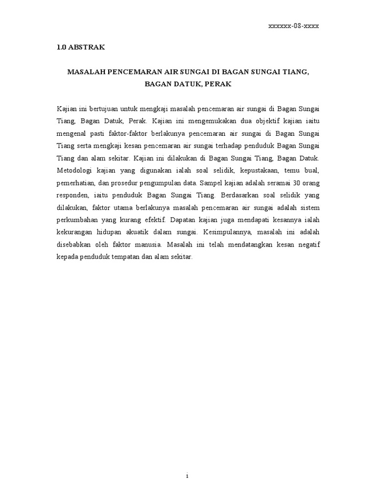 Contoh Kerja Kursus Pengajian Am | PDF