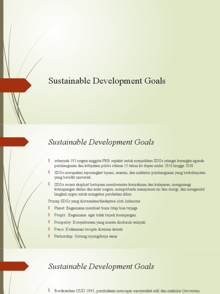 Sustainable Development Goals | PDF