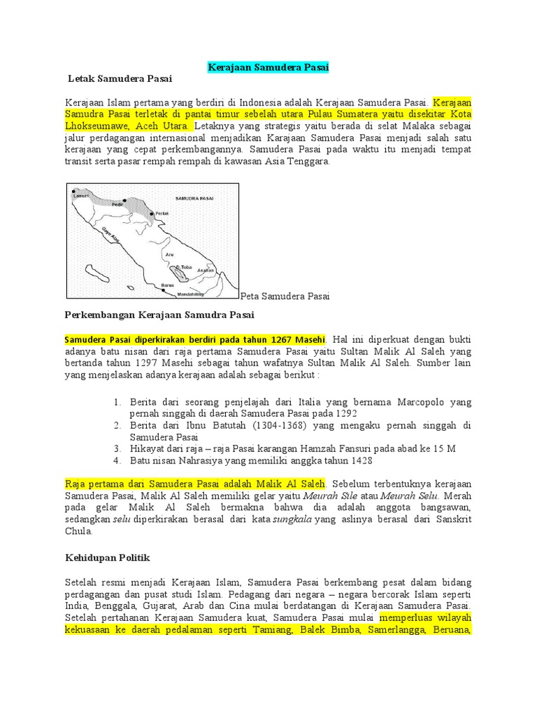 Kerajaan Samudera Pasai | PDF