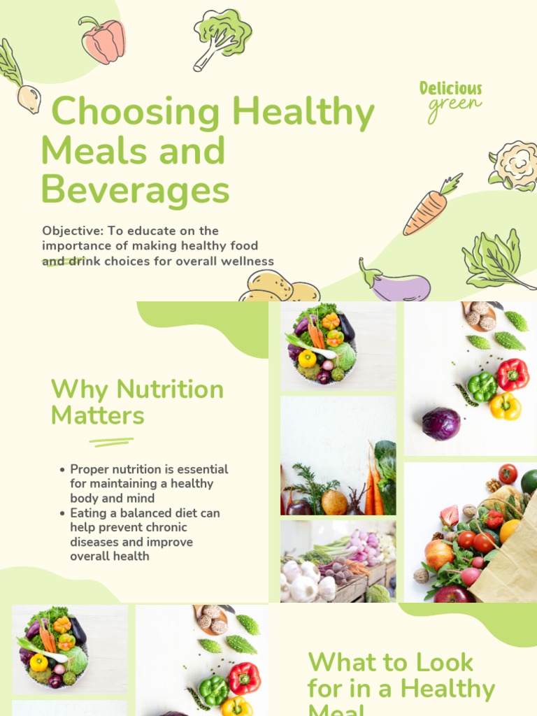 Green Healthy Food Brand Guidelines Presentation | PDF