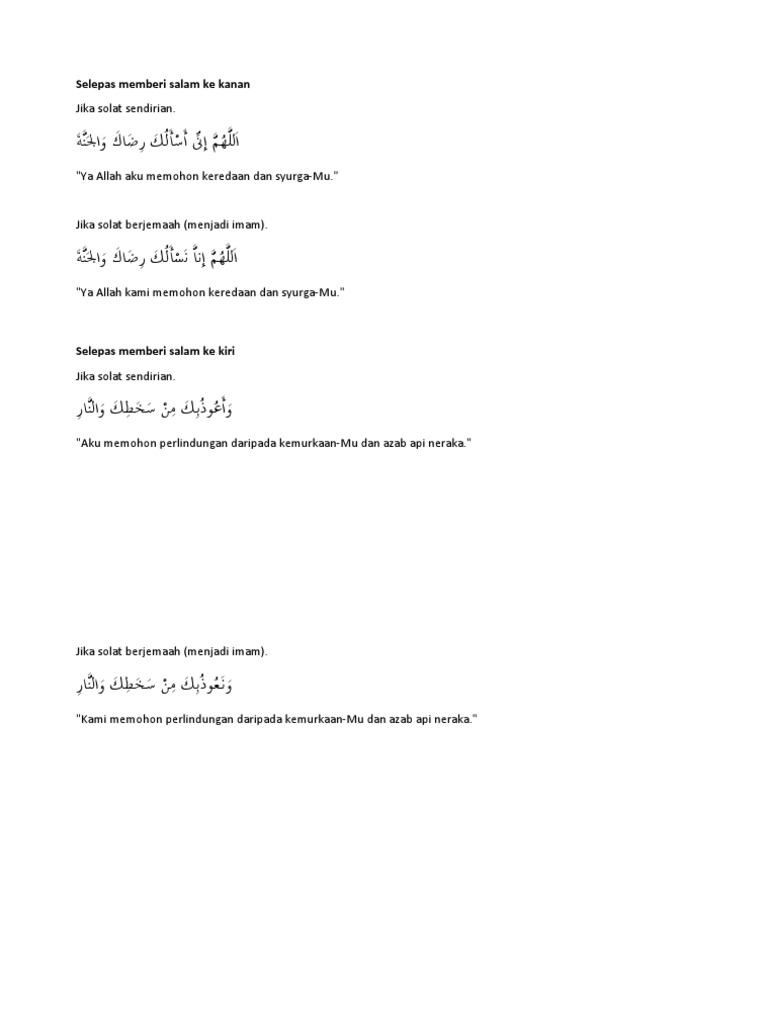 File Doa-Doa (Kertas Landscape) | PDF