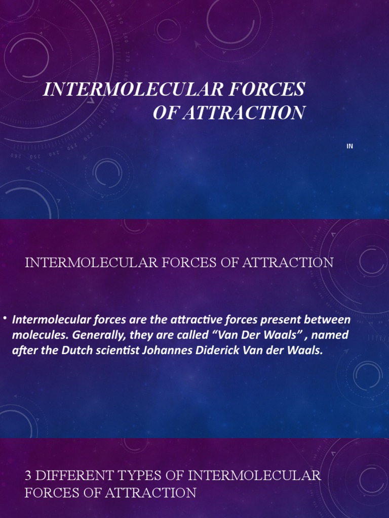 Physical Science INTERMOLECULAR FORCES OF ATTRACTION | PDF ...