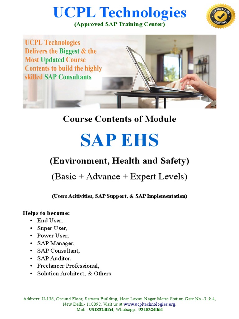 SAP EHS Course Overview and Details | PDF | Business Process | Computing