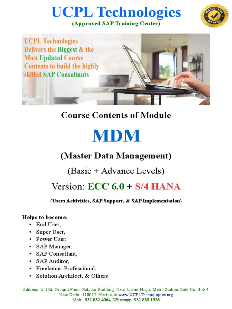 SAP MDM Training: Basic to Advanced | PDF | Computer Engineering | Business