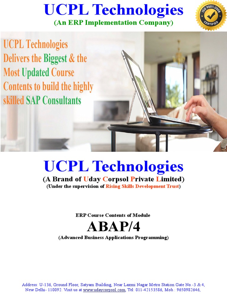 0004 SAP ABAP Syllabus UCPL Technologies | Download Free PDF ...