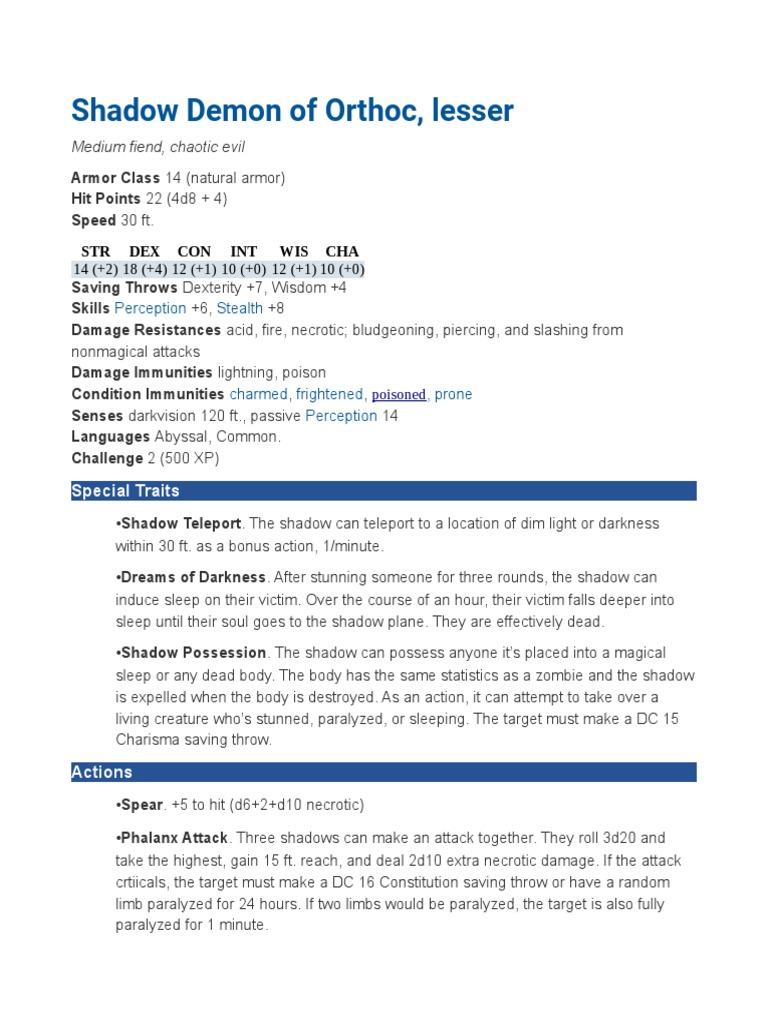 Shadow Monsters | PDF