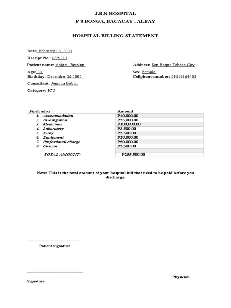 Act02 Billing-Buban | PDF