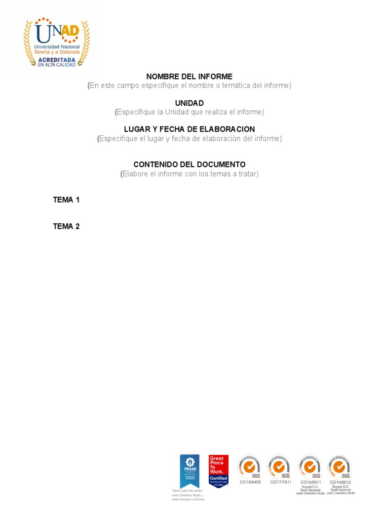 Plantilla para Informes | PDF | Ciencia y matemática