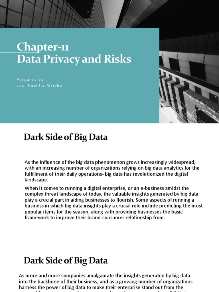 Chapter 11 Data Privacy | PDF | Privacy | Big Data