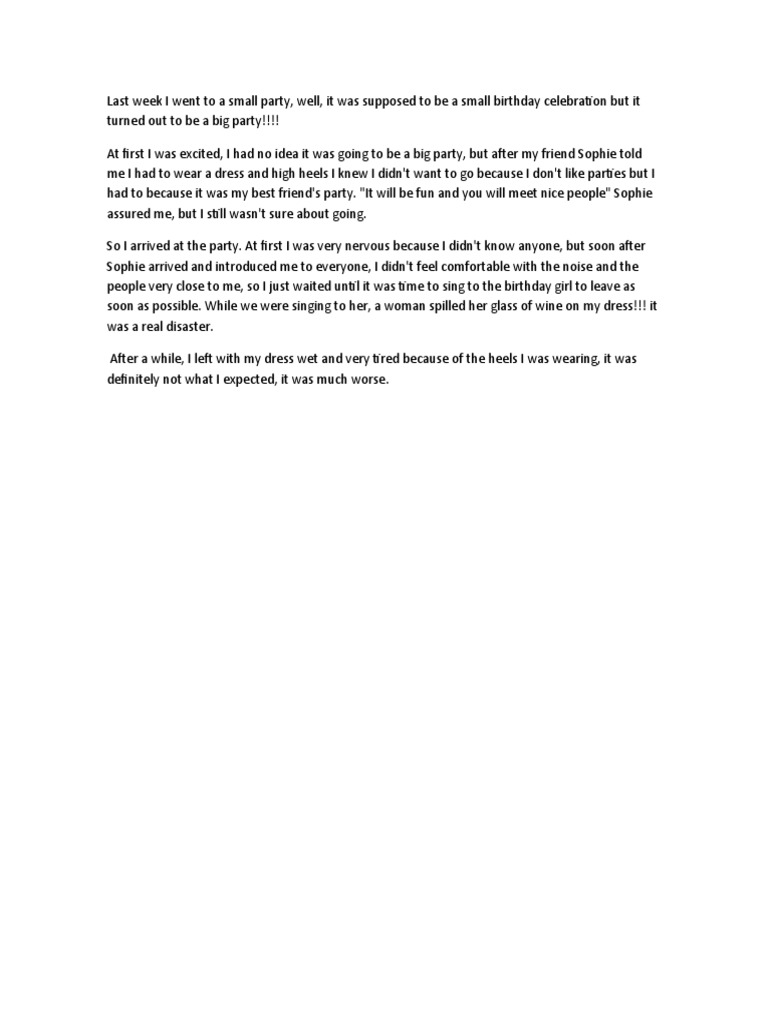 My Disastrous Surprise Birthday Party | PDF