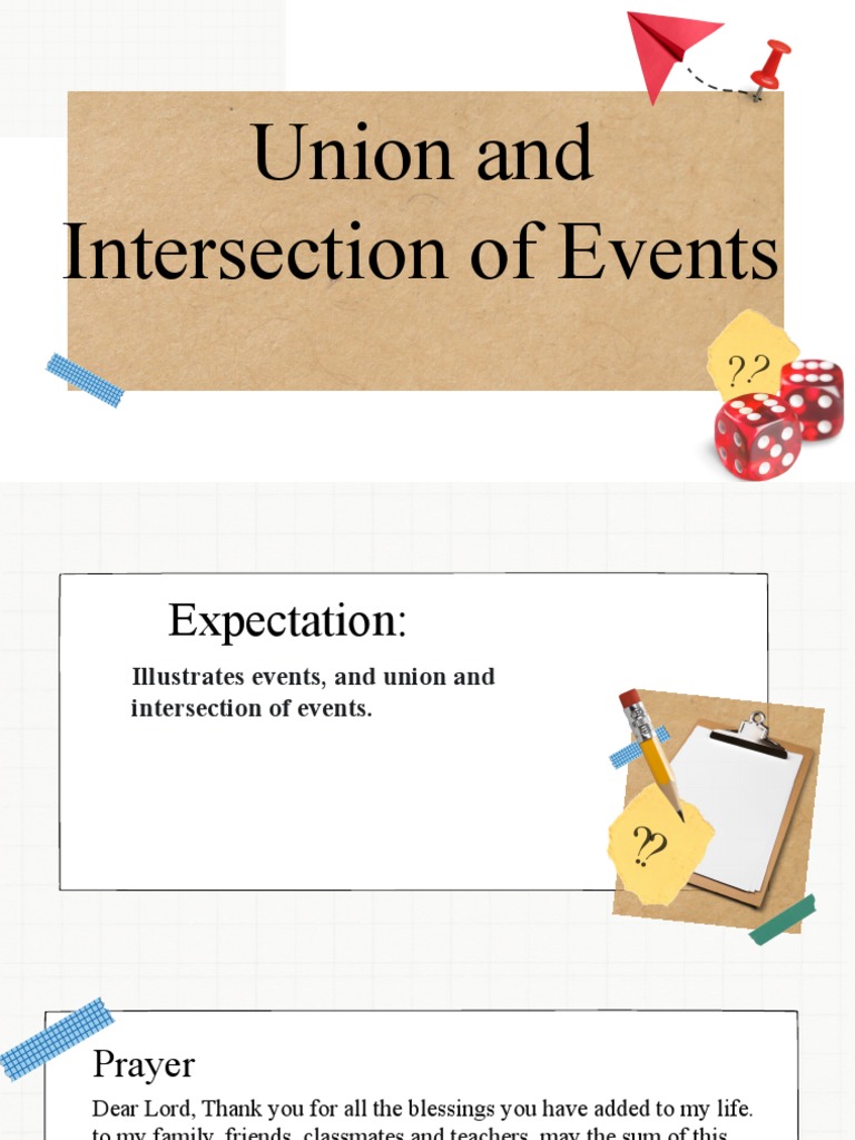 Union and Intersection of Events Module 12 | PDF | Set (Mathematics ...