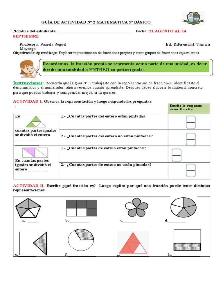 5° Basico Guia 2 Matematica | PDF | Matemáticas | Matemática Elemental