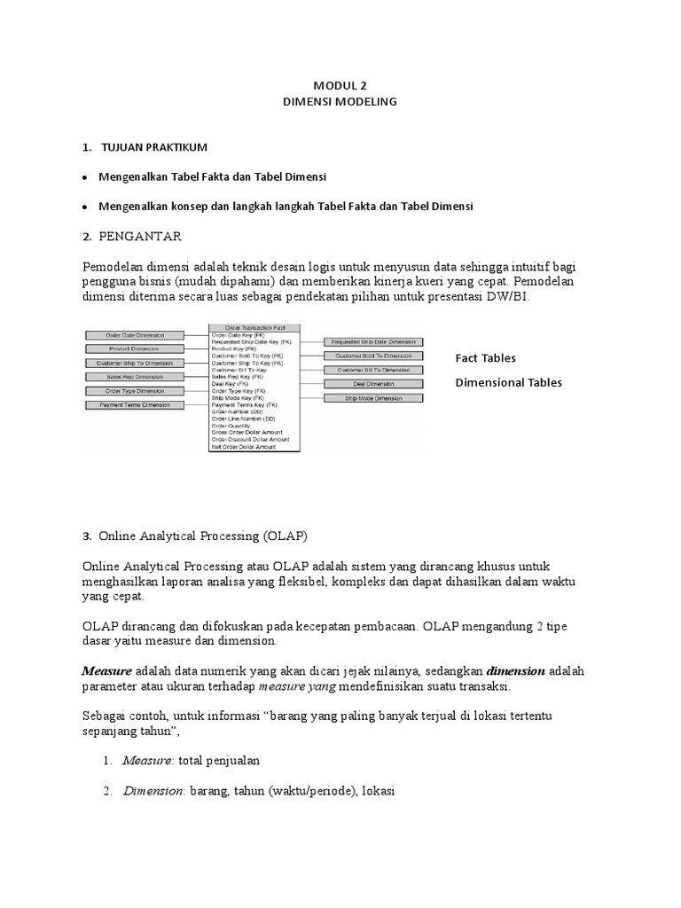 MODUL 2 PRAKTIKUM DATAWAREHOUSE | PDF