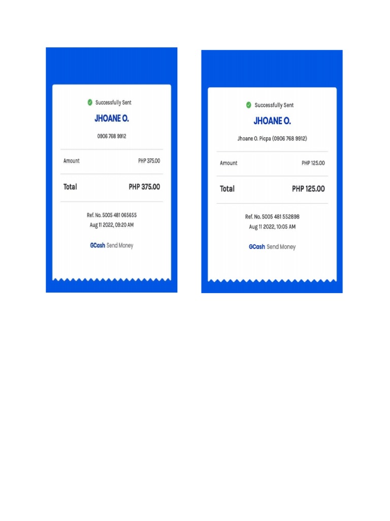 Gcash Reciept | PDF