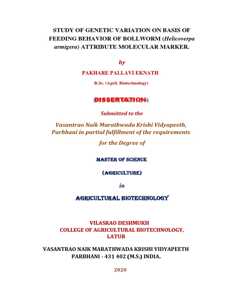 Pallavi Eknath Pakhare Thesis PDF | PDF | Protease | Polymerase Chain Reaction