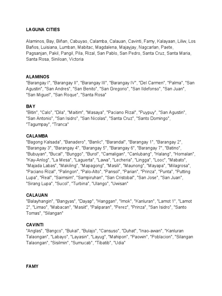 Laguna Quezon | PDF | Philippines