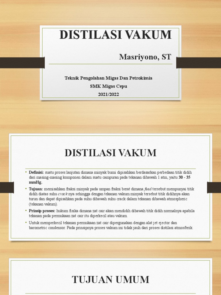Distilasi Vakum-1 | PDF